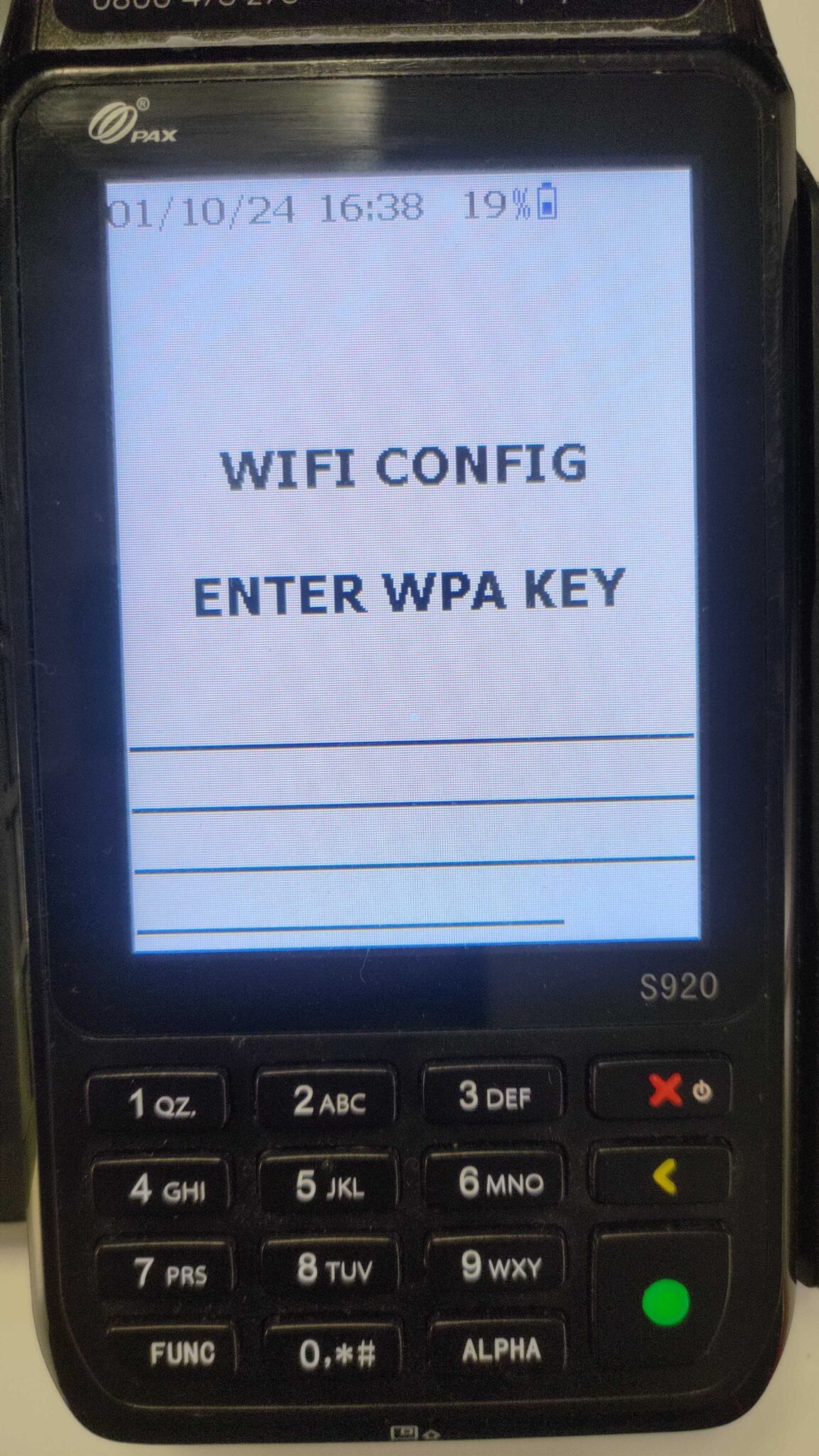Connecting an S920 Using Wi-Fi | Smartpay